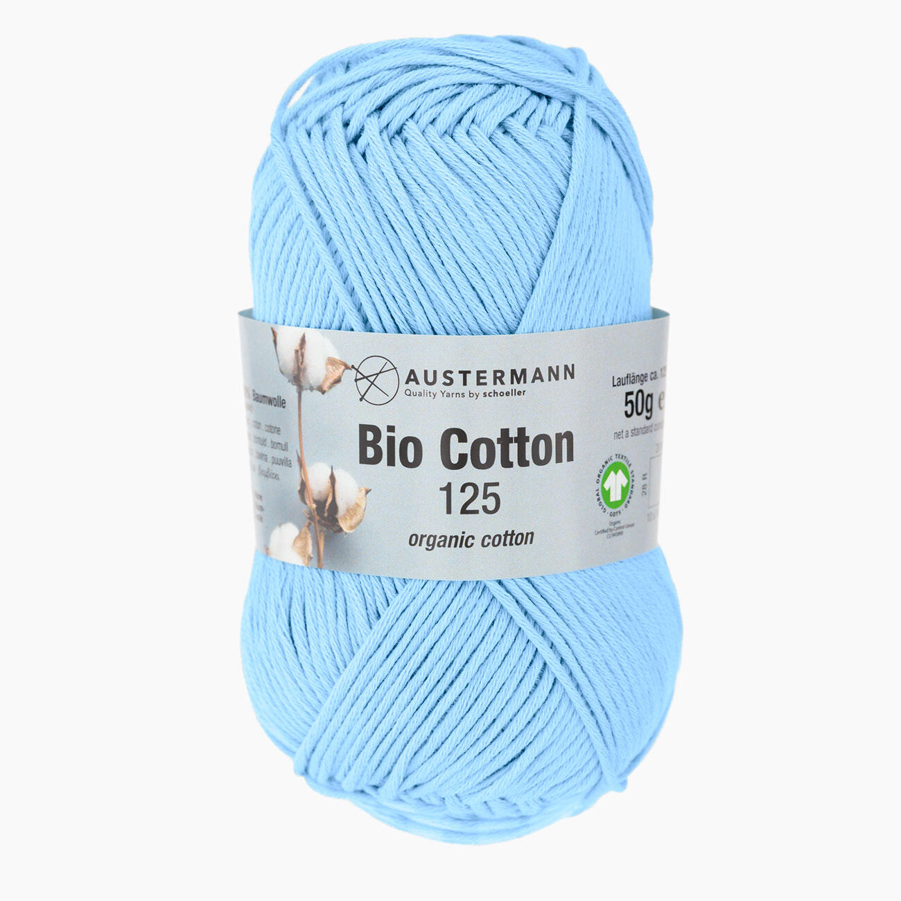 Bio Cotton 125 von Austermann®, 13 versch. Farben