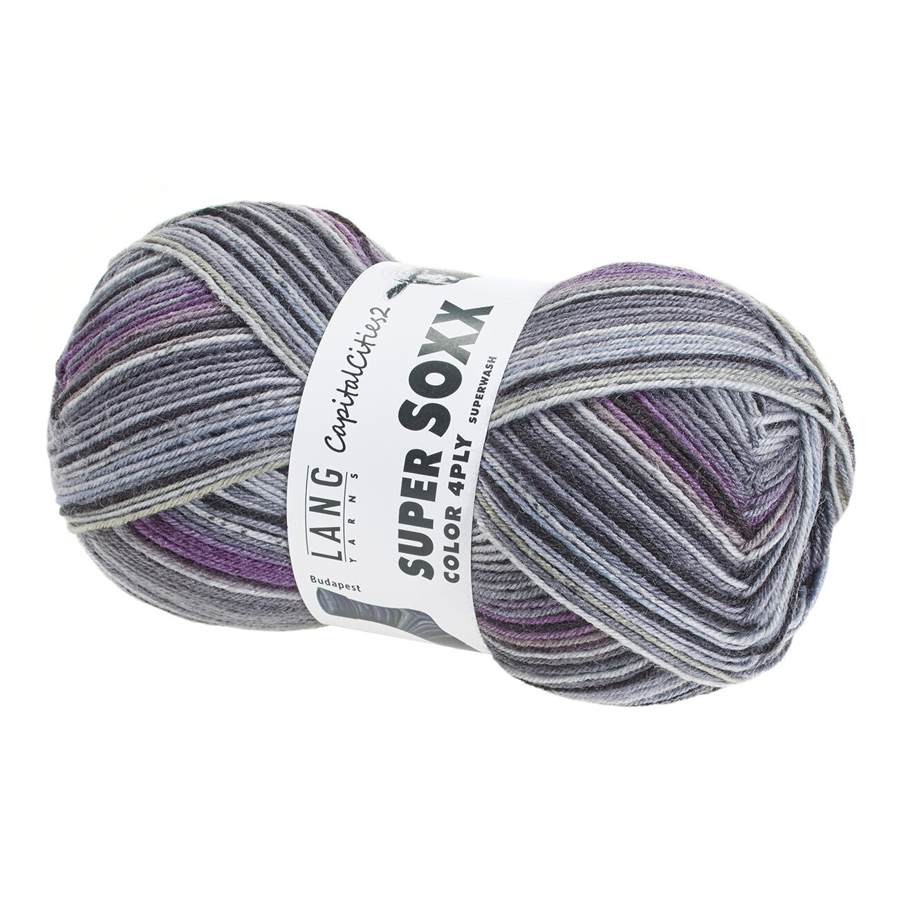 Sockenwolle Super Soxx Capital Cities 2 4-fach von LANG Yarns, 3 versch. Farben