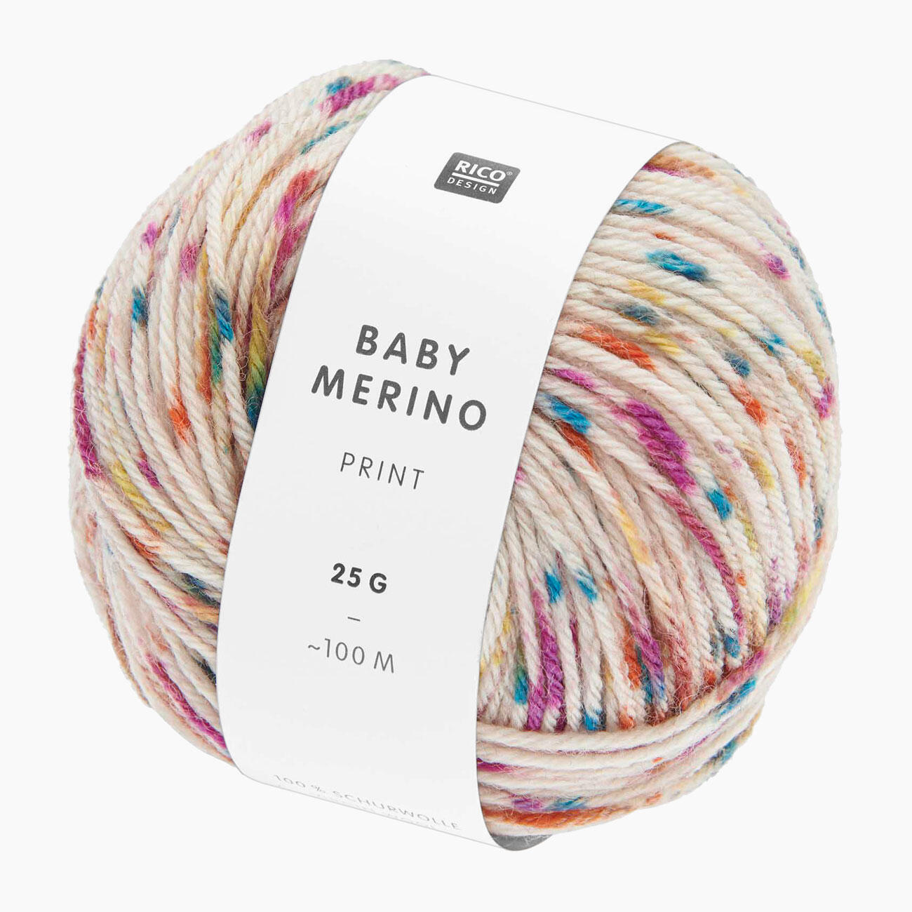 Baby Merino Print von Rico Design, 4 versch. Farben