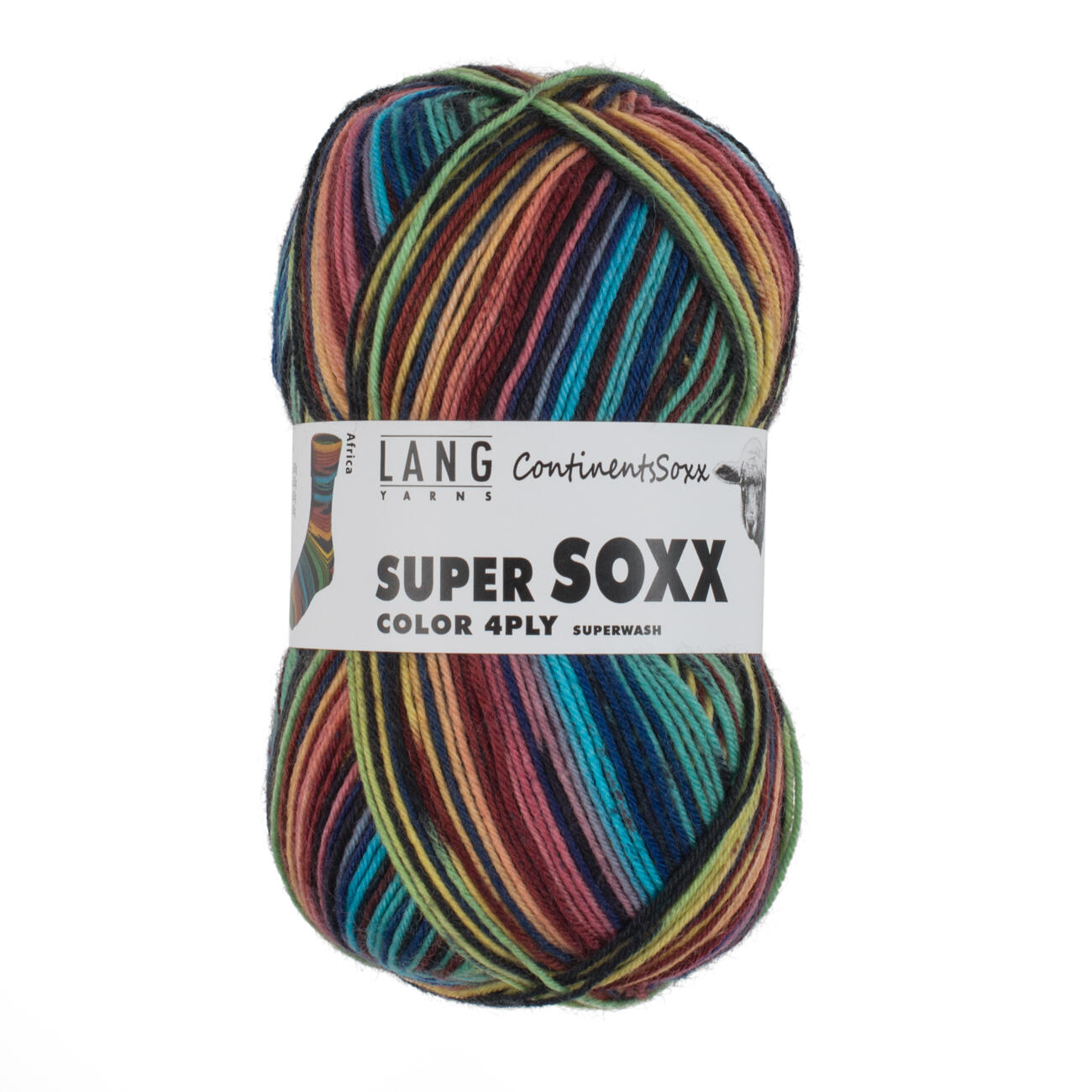 Sockenwolle Super Soxx Continents Soxx 4-fach von LANG Yarns, 5 versch ...