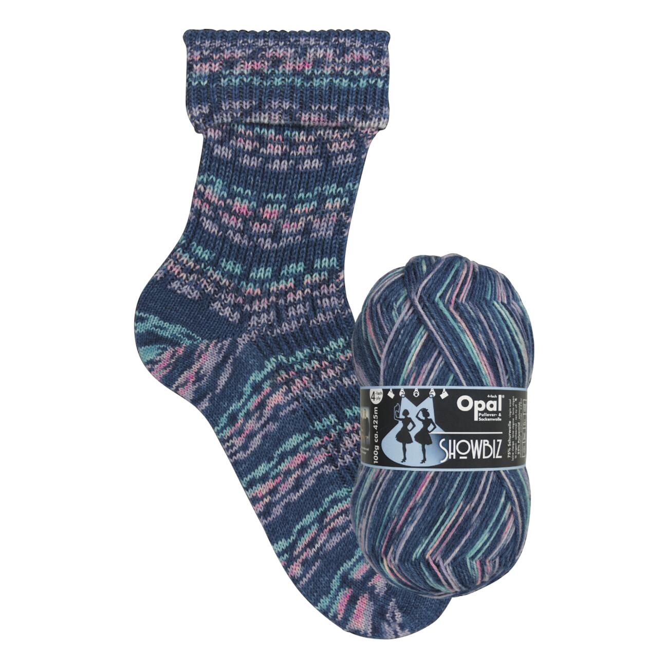 Sockenwolle Showbiz 4-fach von Opal, 8 versch. Farben