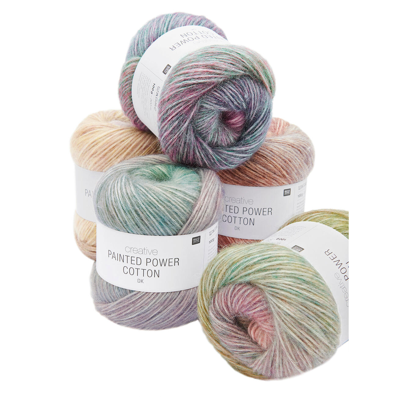Creative Painted Power Cotton dk von Rico Design, 5 versch. Farben