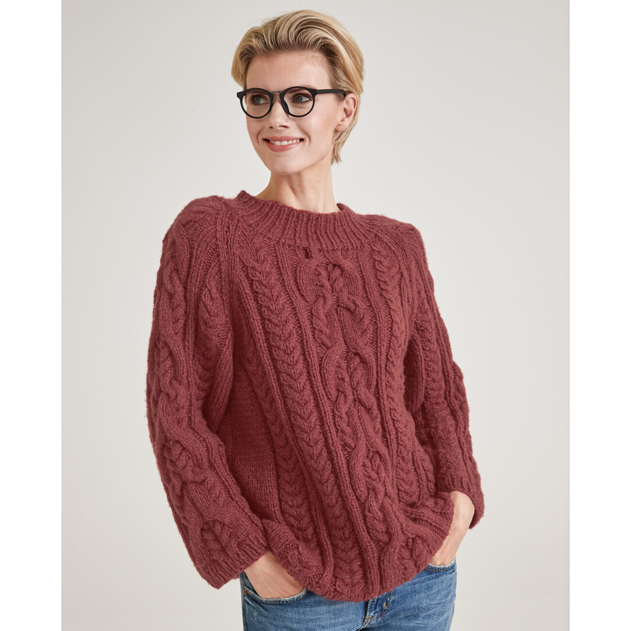 Anleitung 194/3, Pullover aus NewWool von Junghans-Wolle, 1 versch. Farben