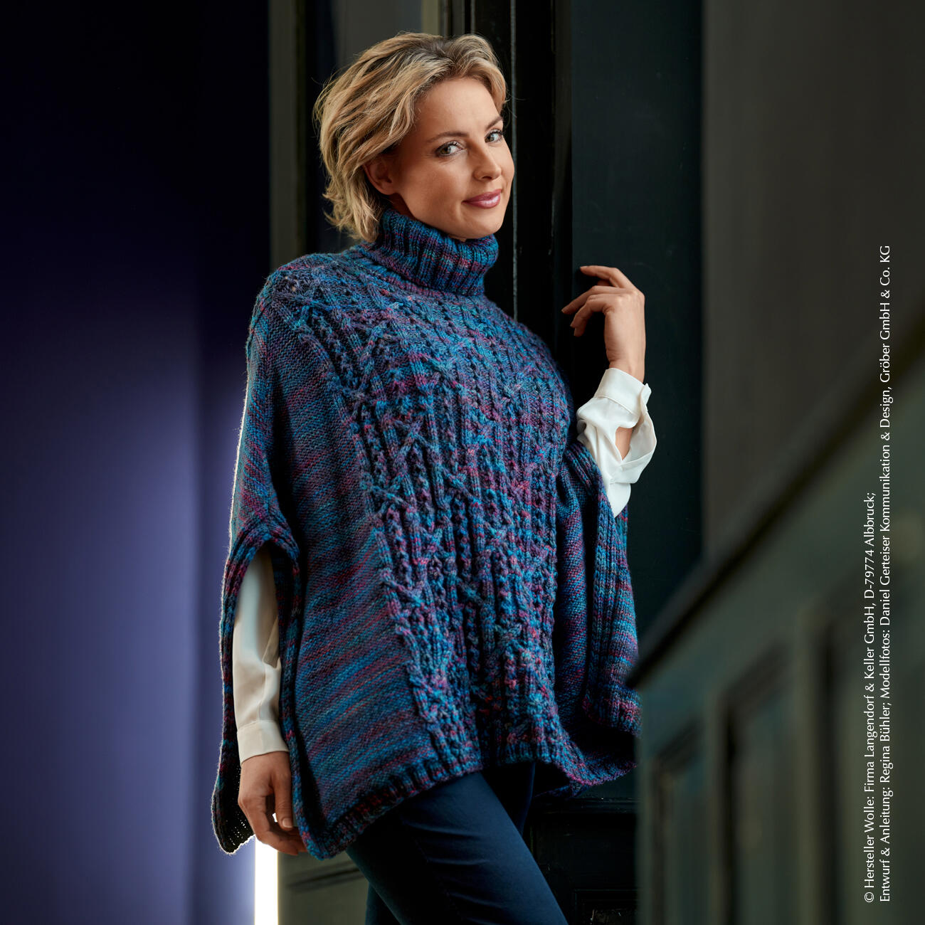 Anleitung 351/3, Poncho aus Laos von Pro Lana, 1 versch. Farben