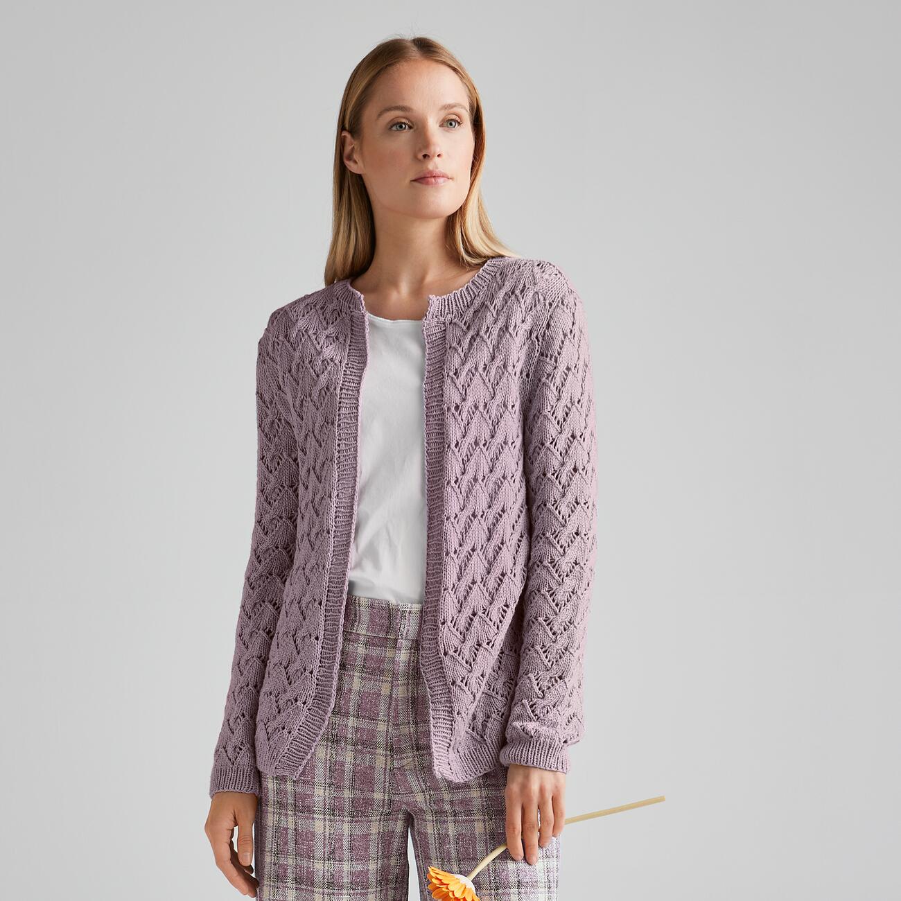 Anleitung 046/4, Jacke aus Brillianto von Junghans-Wolle, 1 versch. Farben