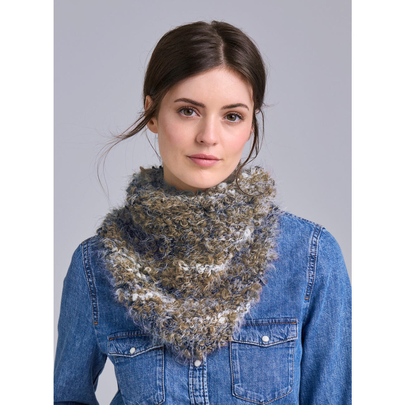 Anleitung 433/4, Tuch aus Bo. von Junghans-Wolle, 1 versch. Farben