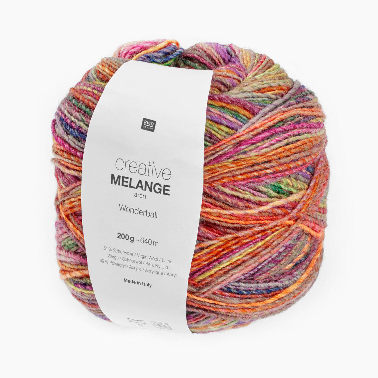 Creative Melange aran Wonderball von Rico Design, 17 versch. Farben