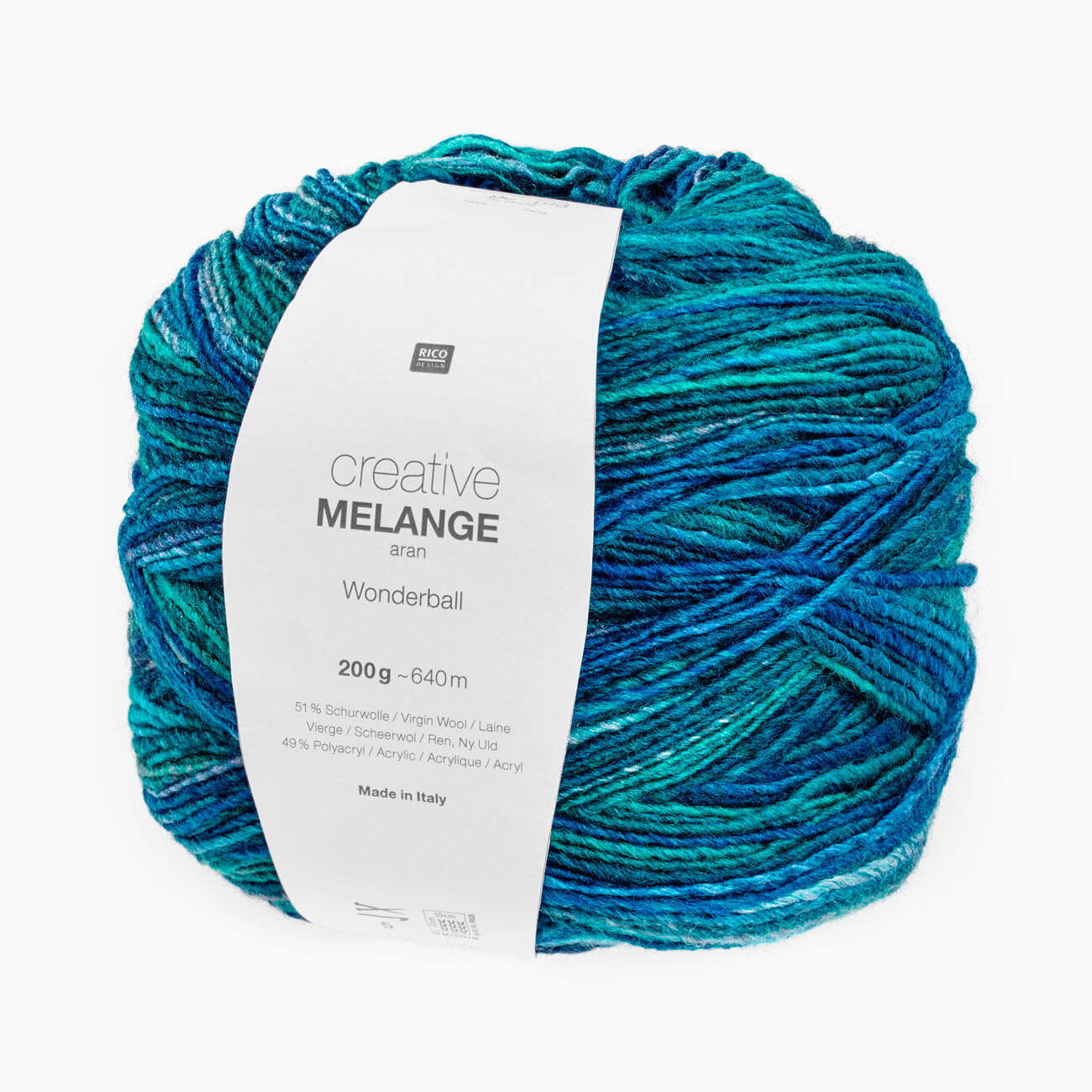 Creative Melange aran Wonderball von Rico Design, 17 versch. Farben